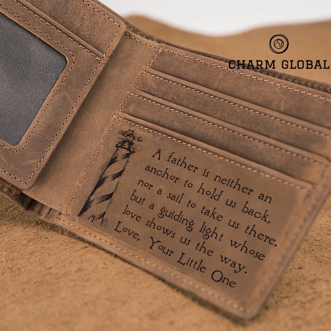Engraved Wallet for Dad-personalized Wallet for Dad-wallet-mens Wallet ...
