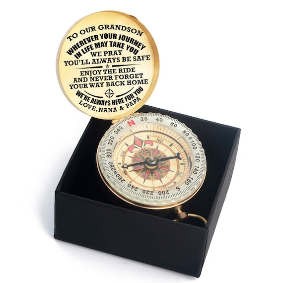 To Our Grandson Compass Personalized Compass Engraved | Etsy