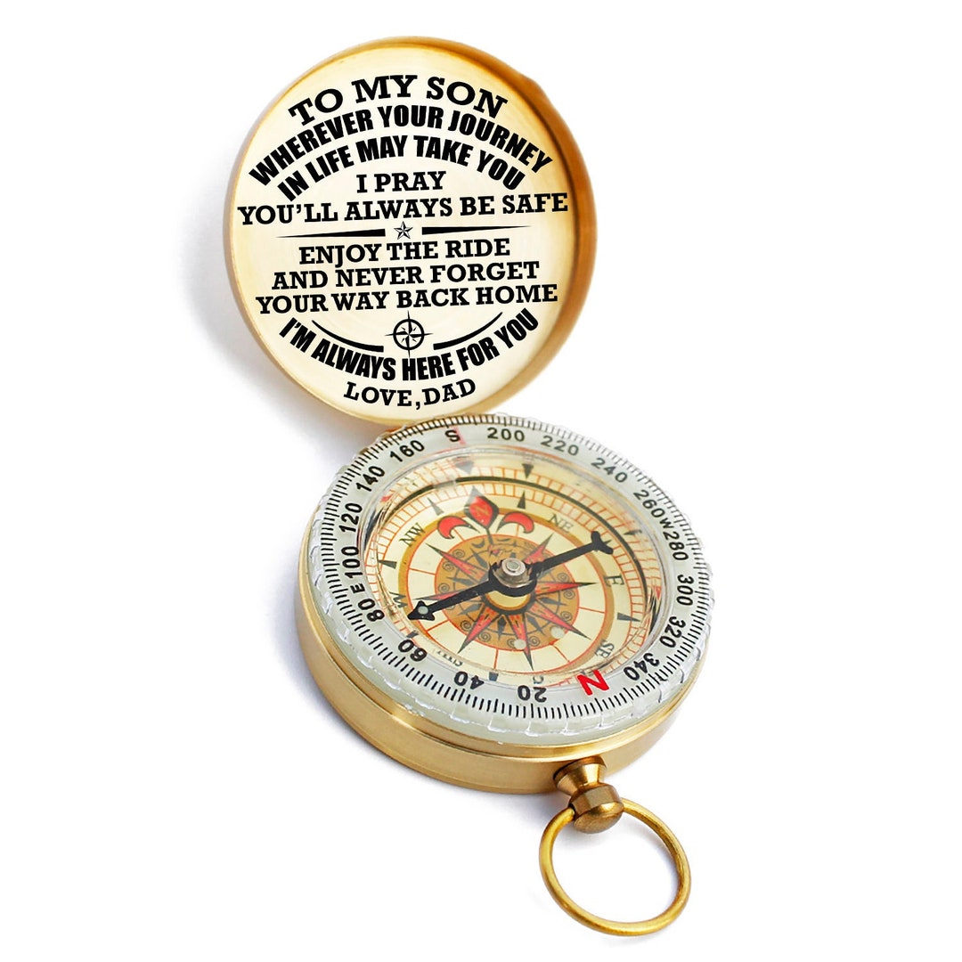 To My Son Compass, Engraved Compass, Personalized Compass, Anniversary ...