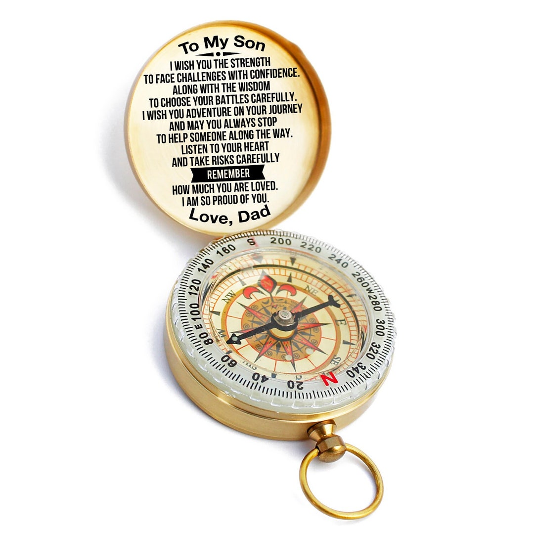 Engraved Compass, Personalized Compass, to My Son Compass, Anniversary ...