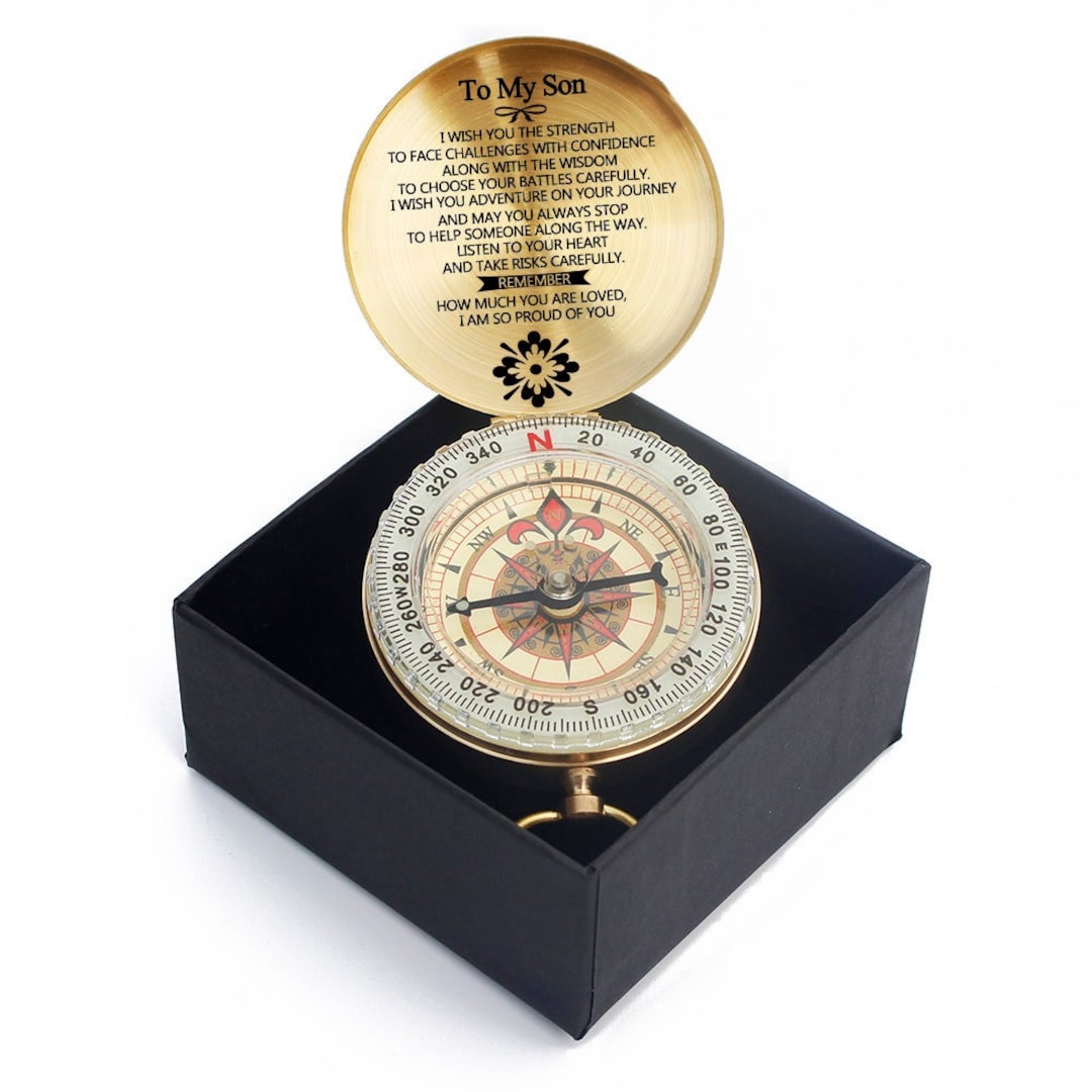 To My Son Compass, Personalized Compass, Engraved Compass, Anniversary ...