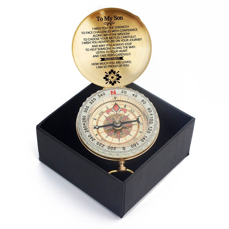 To My Son Compass, Personalized Compass, Engraved Compass, Anniversary ...