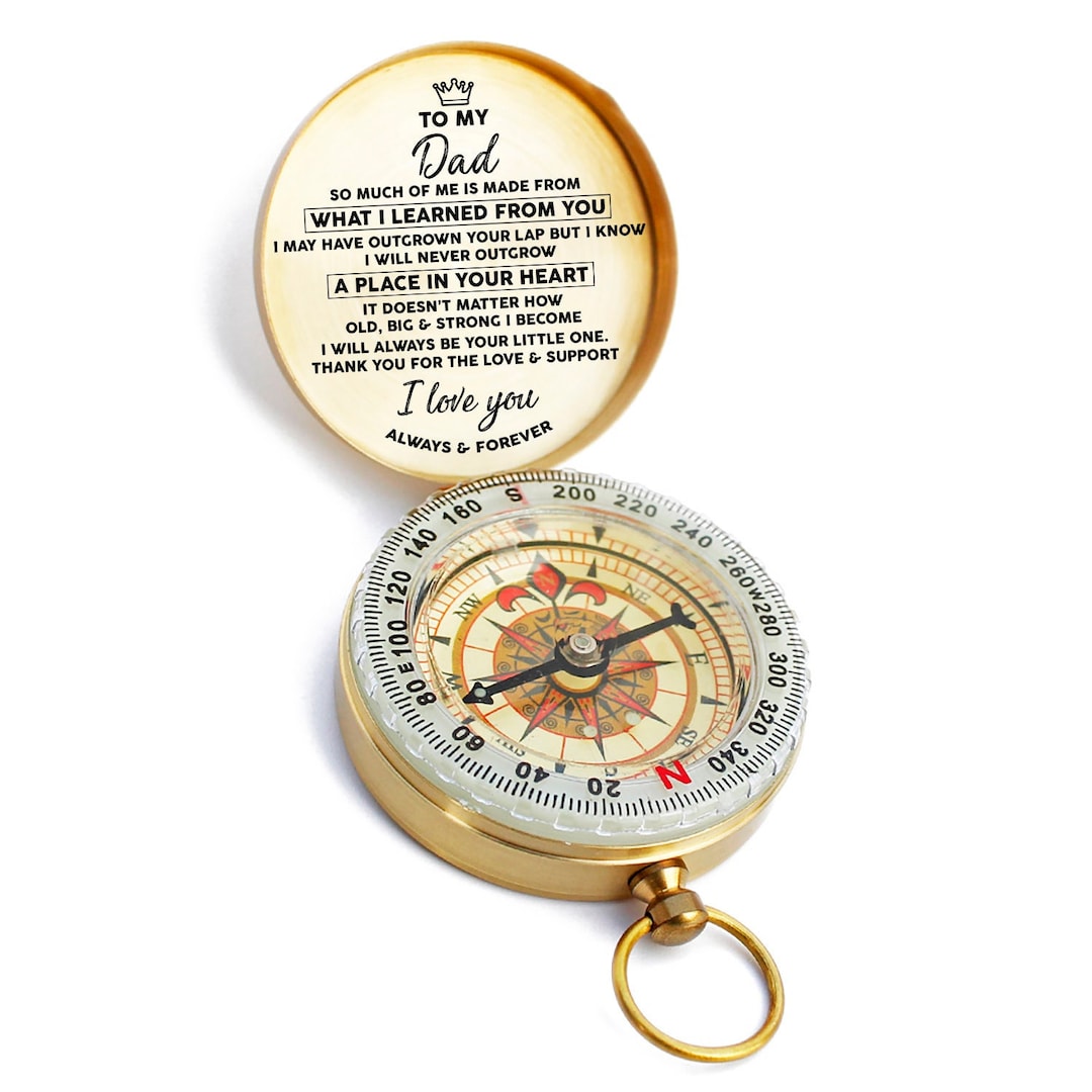 To My Dad Compass, Personalized Compass, Engraved Compass, Anniversary ...