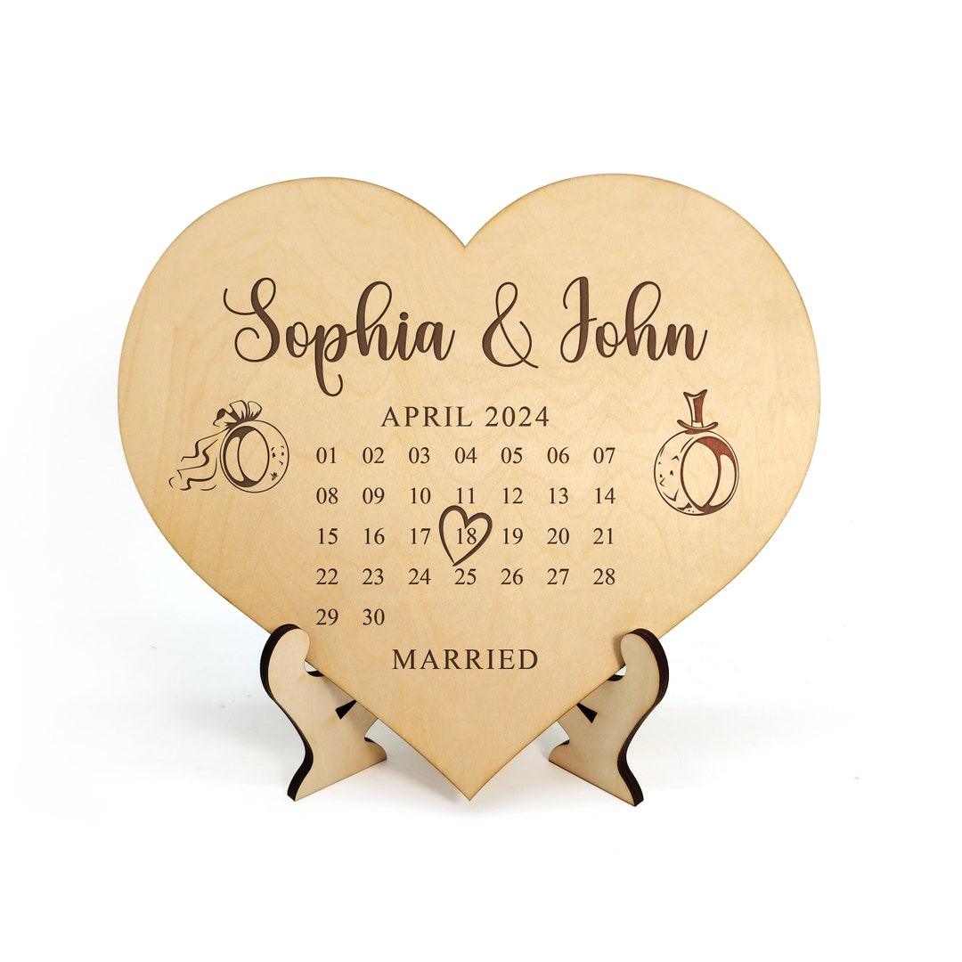 Personalized Wedding Celebration Gift, Heart Shaped Wedding Sign ...