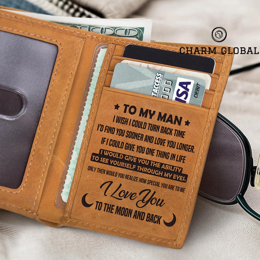 Fathers Day Gift, Personalized Wallet, Engraved Wallet for Man, to My ...