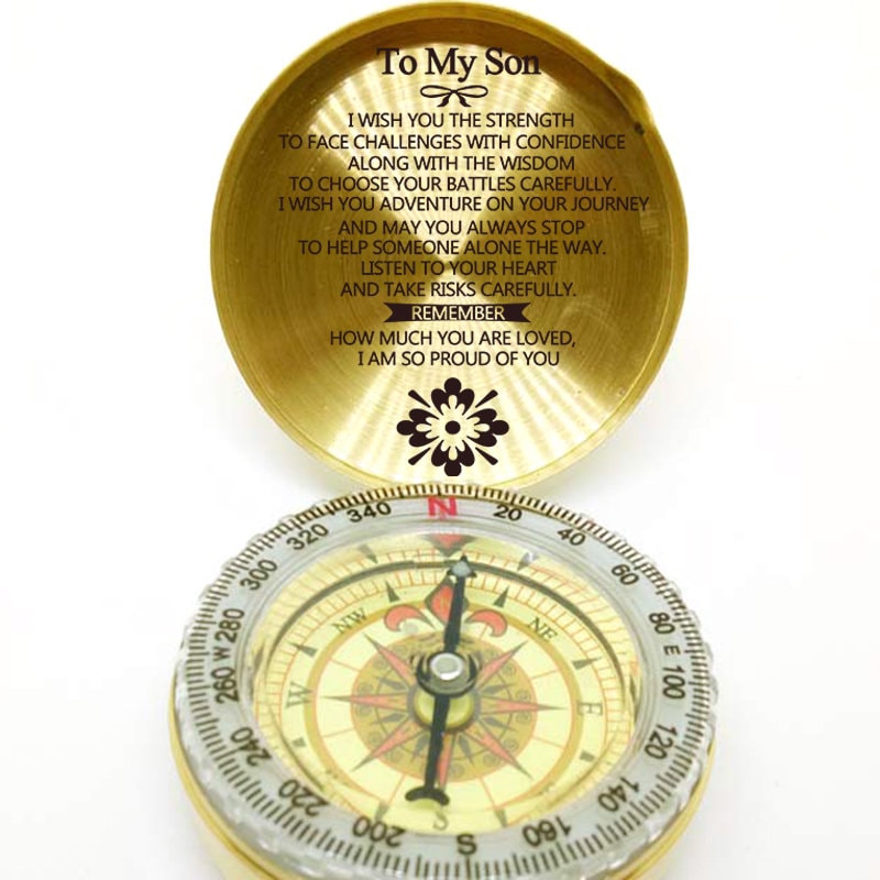 To My Son Compass Personalized Compass Engraved Compass | Etsy