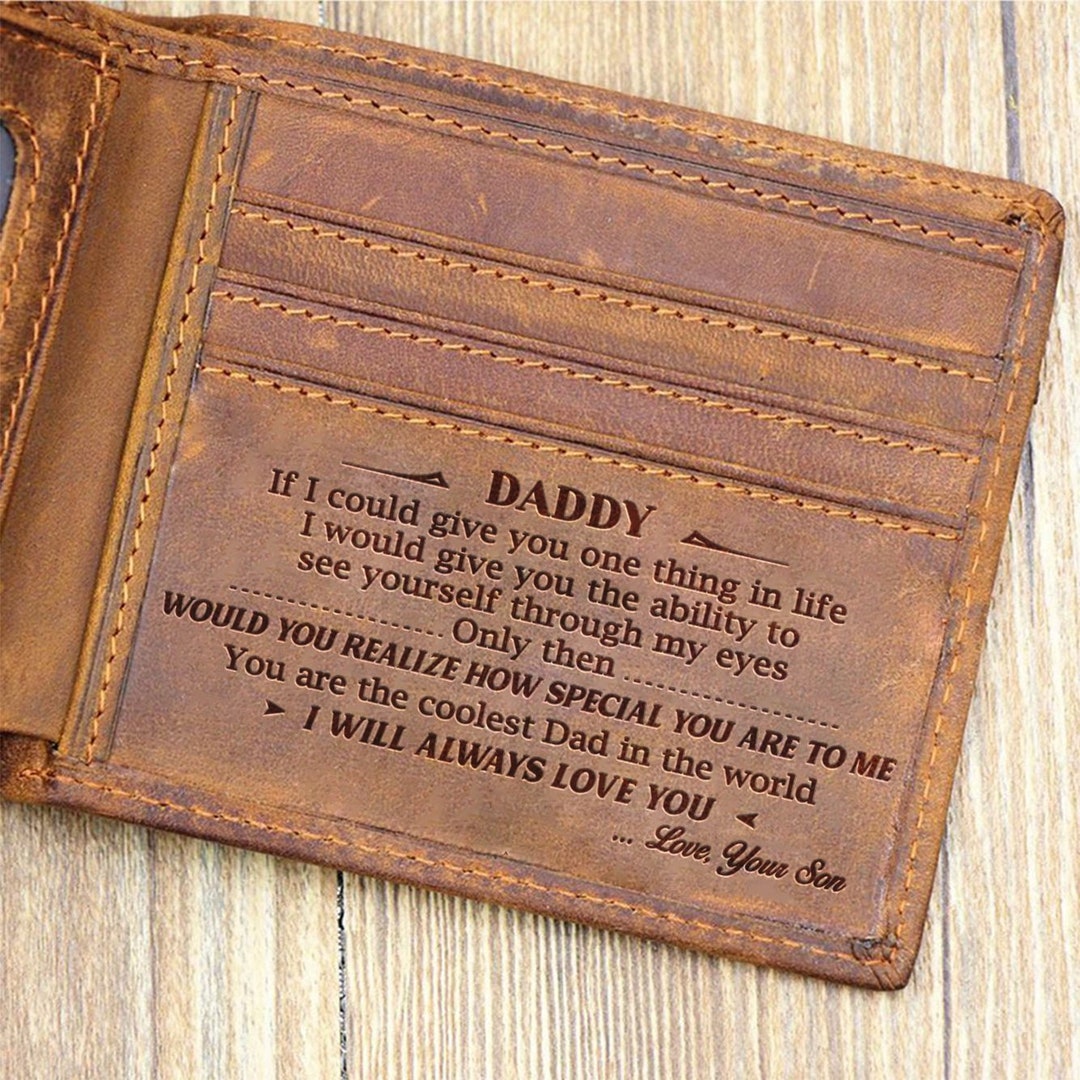 Engraved Wallet for Dad Fathers Day Gift Gifts for Dad - Etsy