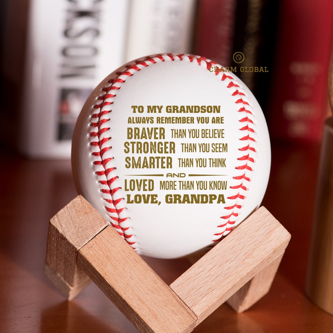 Christmas Gift-engraved Baseball-personalized Baseball-grandson Gift ...