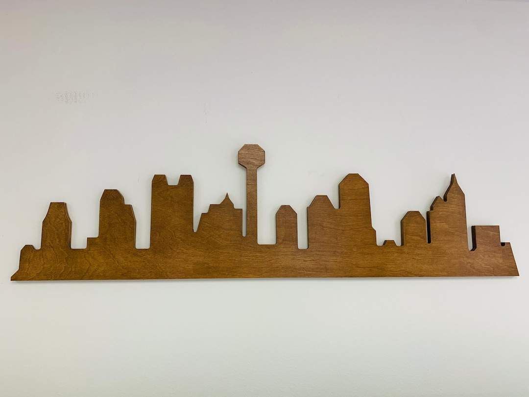 Wooden Dallas Skyline - Etsy