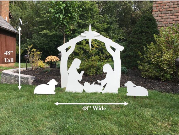 Wooden Outdoor Nativity Patterns Amish Wooden Nativity Scene