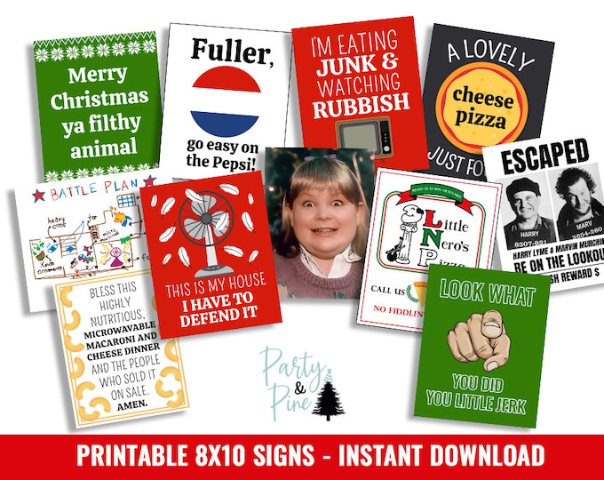 Home Alone Quote Gift Tags | Printable | Typography - Etsy