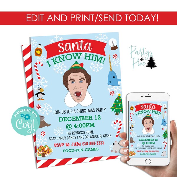 Elf Invitation - Etsy