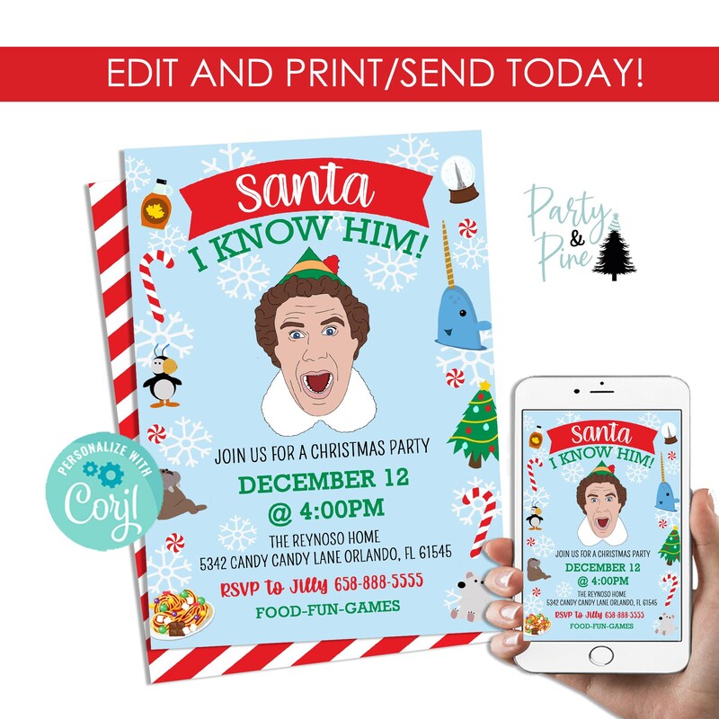 Elf Invitation - Etsy