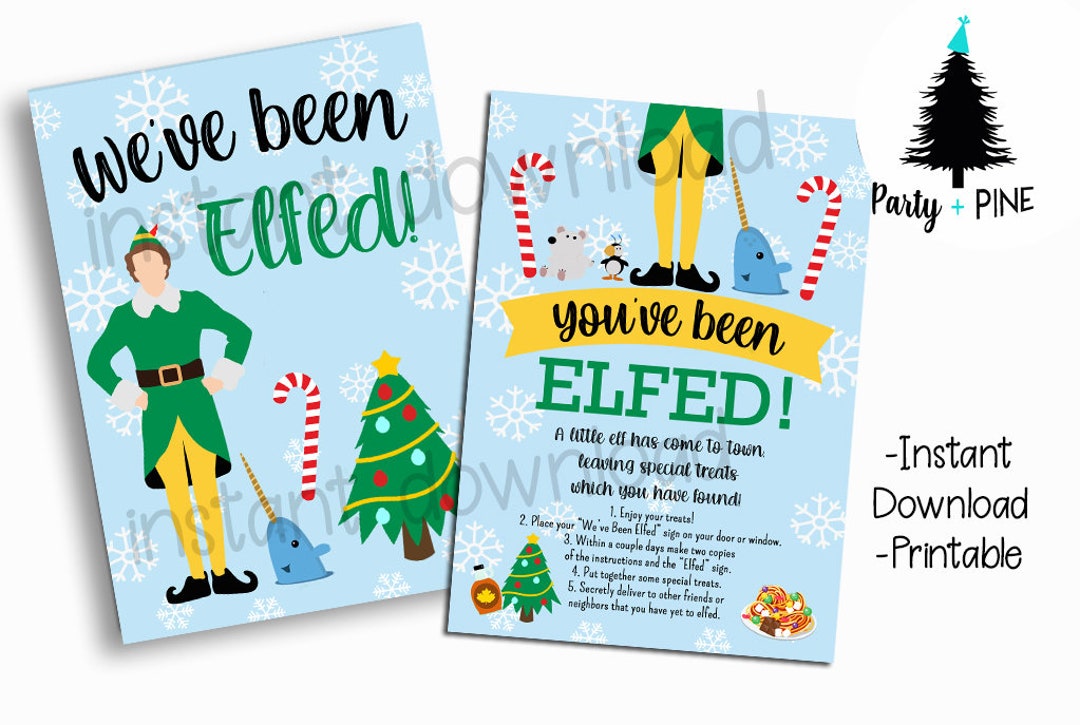 You've Been Elfed Digital Elf Christmas Game Digital Printable Set ...