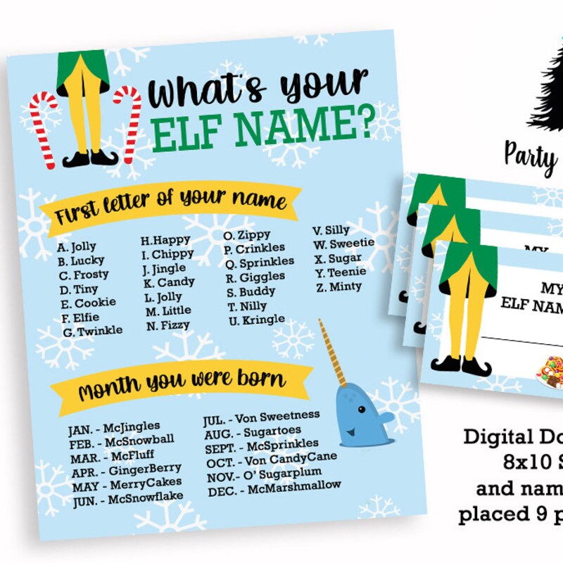 Whats Your Elf Name - Etsy
