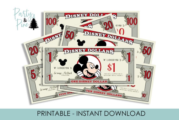 Fake Play Money Disney
