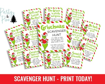 Christmas Scavenger Hunt Printable Christmas Treasure Hunt Kids ...