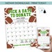 Football Pick a Date to Donate Fundraiser Calendar Sports Team Green ...