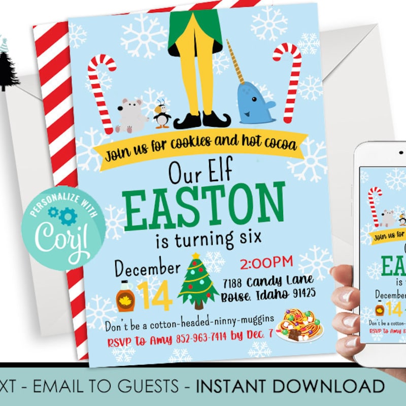 Elf Invitation - Etsy