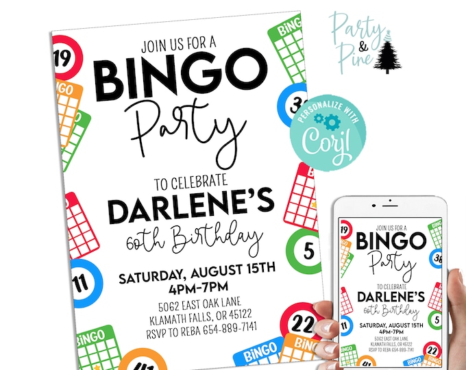 Editable Neon Bingo Night Flyer Template Editable Bingo Night Flyer ...