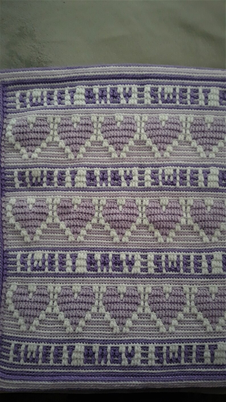 Overlay Mosaic Crochet Baby Blanket - Etsy