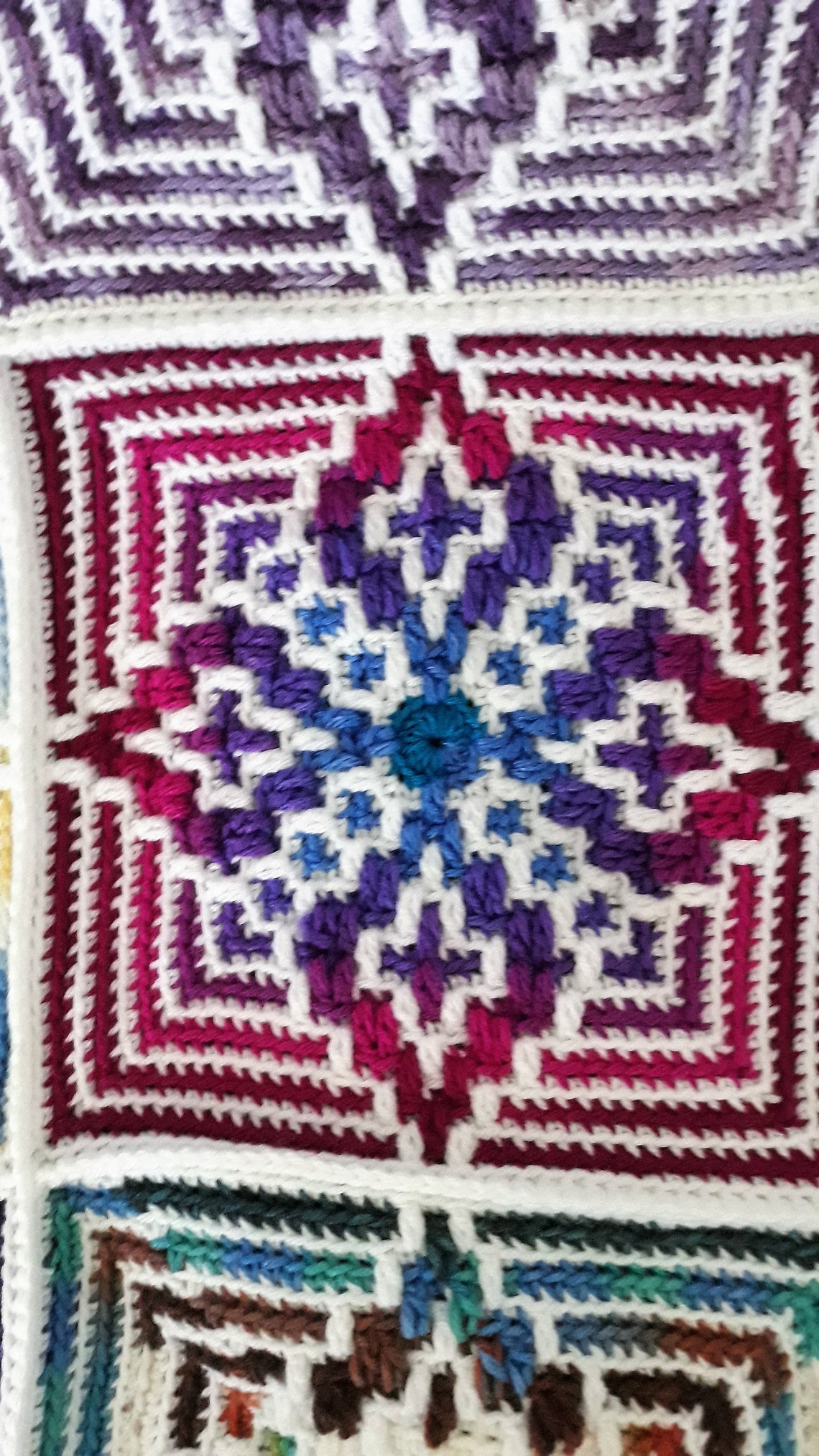 Pattern for Overlay Mosaic Crochet Blanket - Etsy