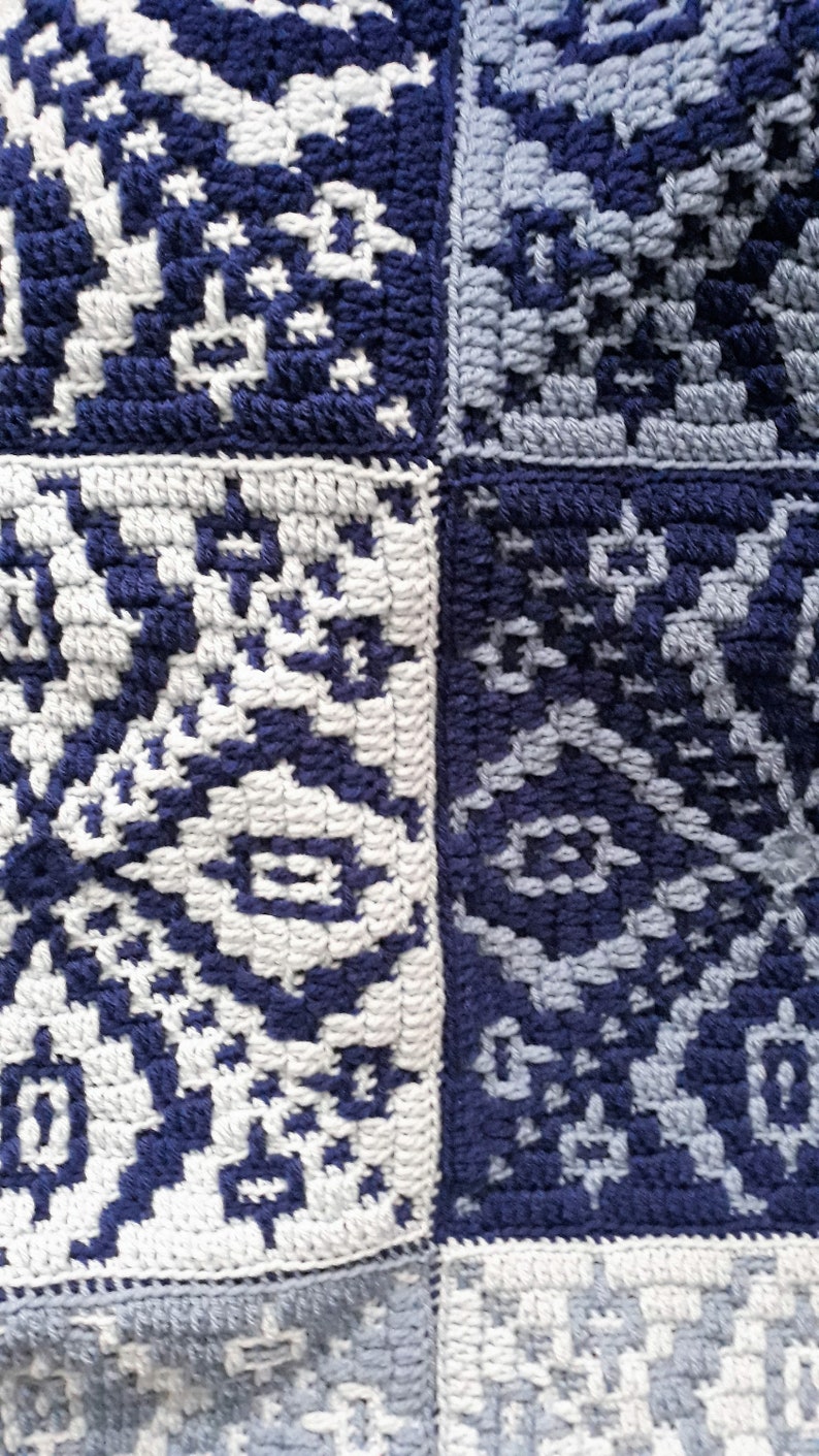 Pattern for Overlay Mosaic Crochet Blanket - Etsy