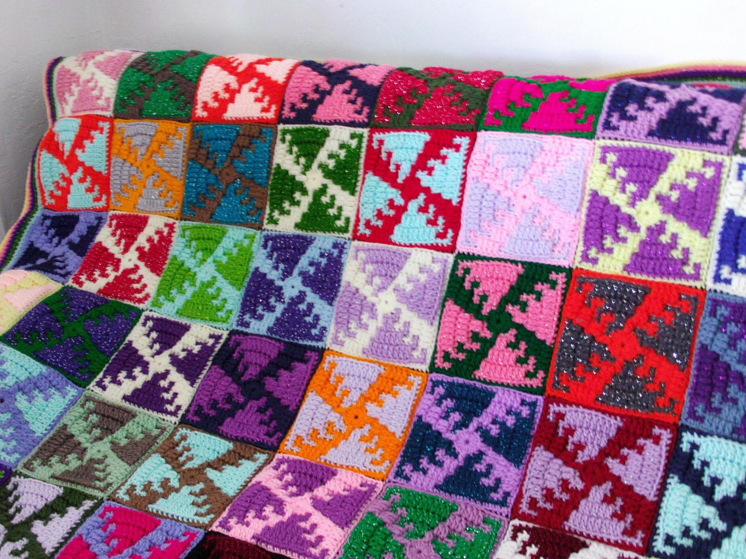 Pattern for Overlay Mosaic Crochet Blanket - Etsy