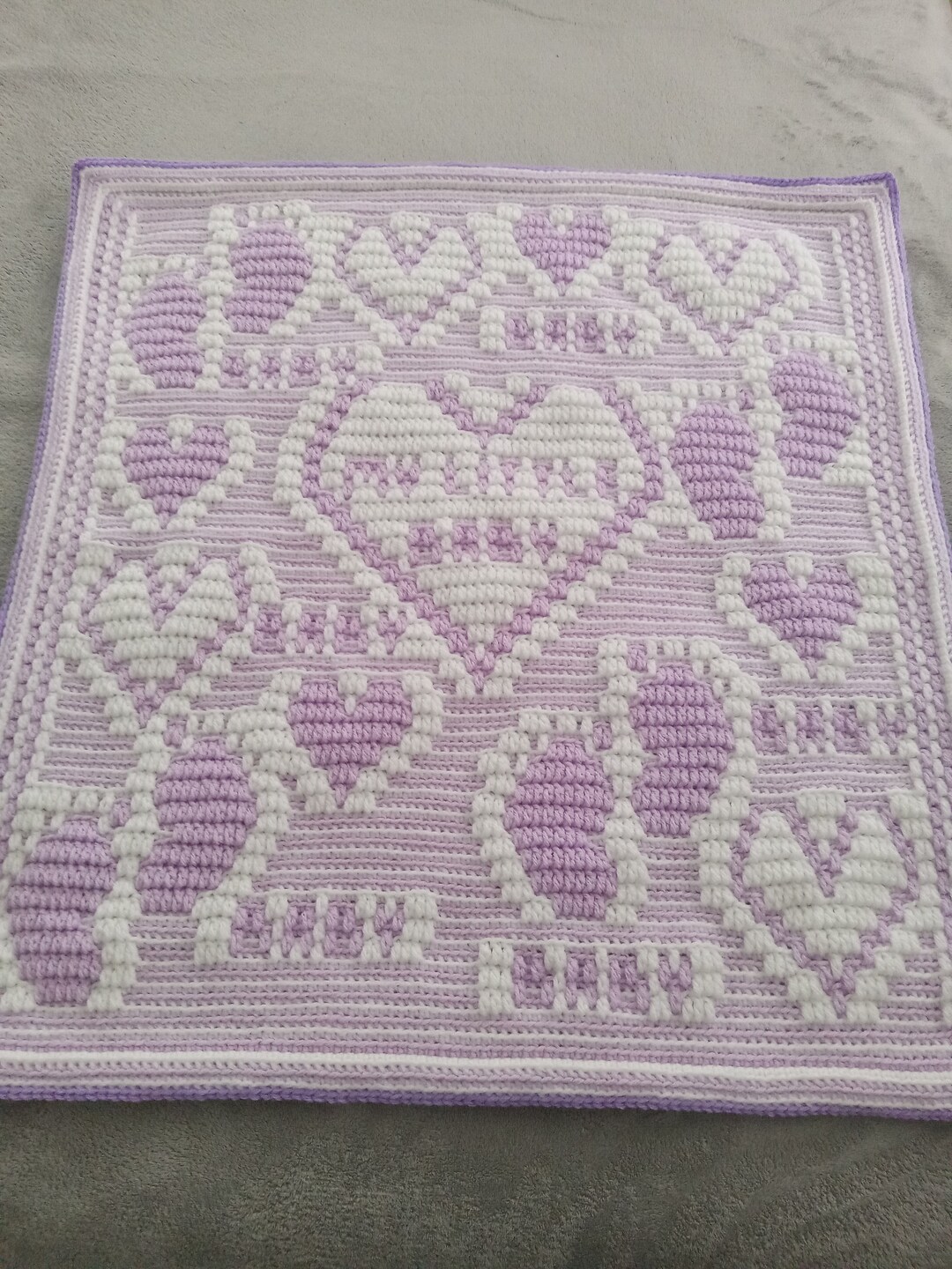 Pattern for Overlay Mosaic Crochet Baby Blanket - Etsy