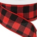 Red and Black Striped Check 1.5" X 10 Yards - Etsy