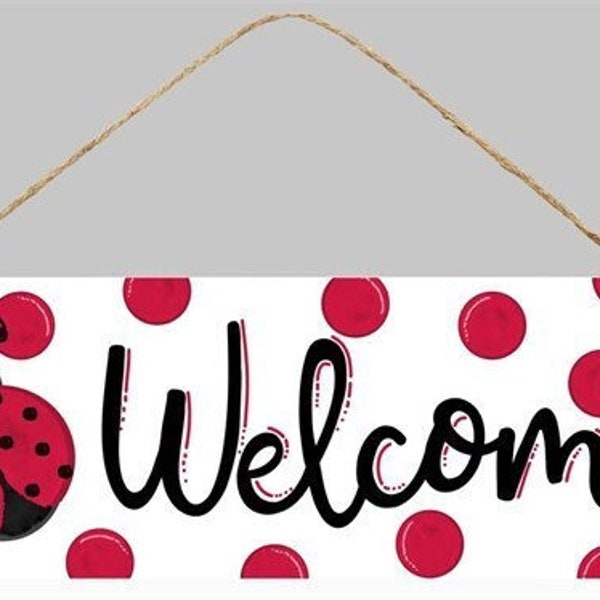 Ladybug Welcome Sign - Etsy