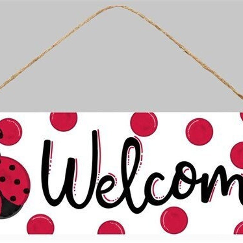Ladybug Welcome Sign - Etsy