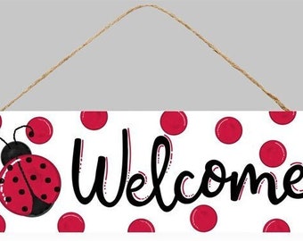 Ladybug Welcome Sign - Etsy