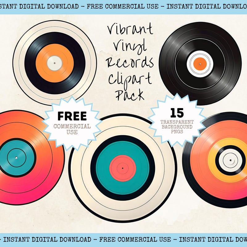 Vinyl Record Clipart - Etsy