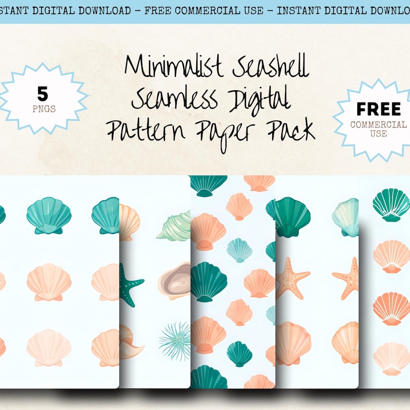 Teal Seashell Cards - Etsy