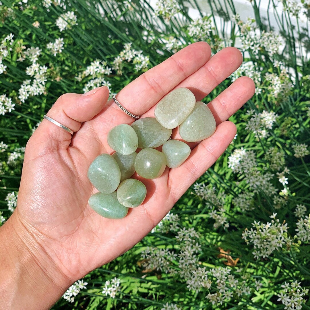 Jadeite Tumbled Stones - Premium Green Gems for Harmony and Prosperity ...