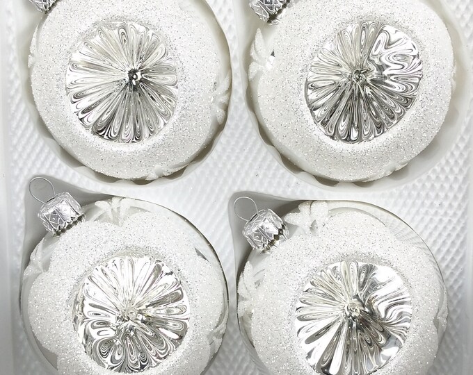 Christmas Ornaments vintage Silver Balls 3.95 - Etsy