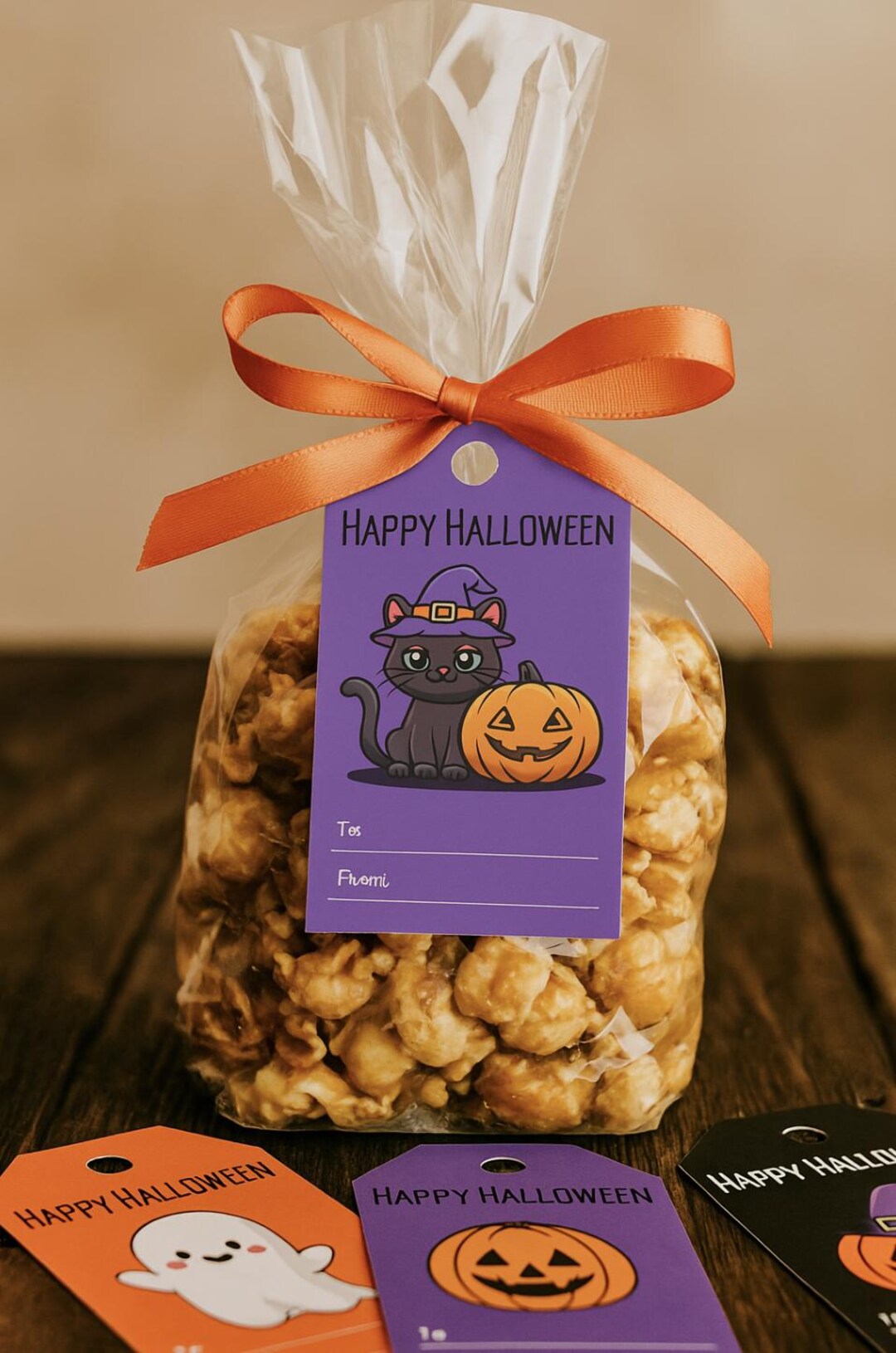 Halloween Gift Tags - Treat Bag Tags - Cute - Simple - Halloween Colors ...