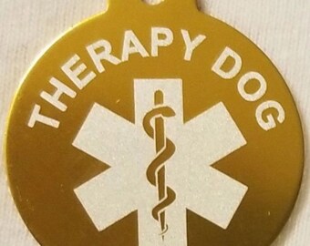 Therapy Dog Tag - Etsy