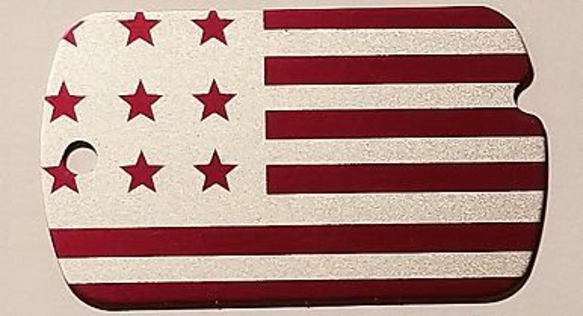 Military ID Tag Red Flag - Etsy