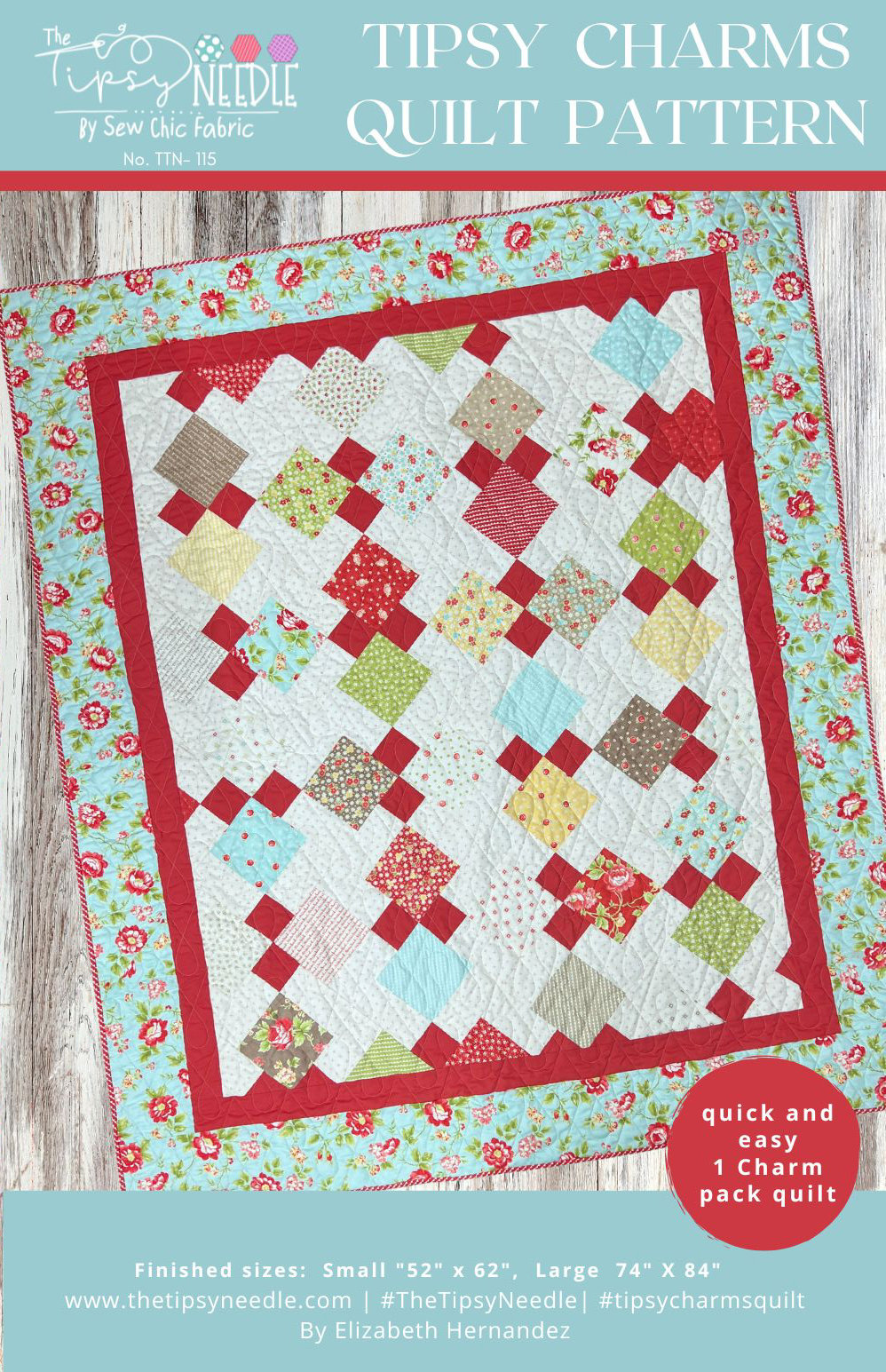 Tipsy Charms Quilt Pattern PDF Digital Download Tipsy Needle - Etsy