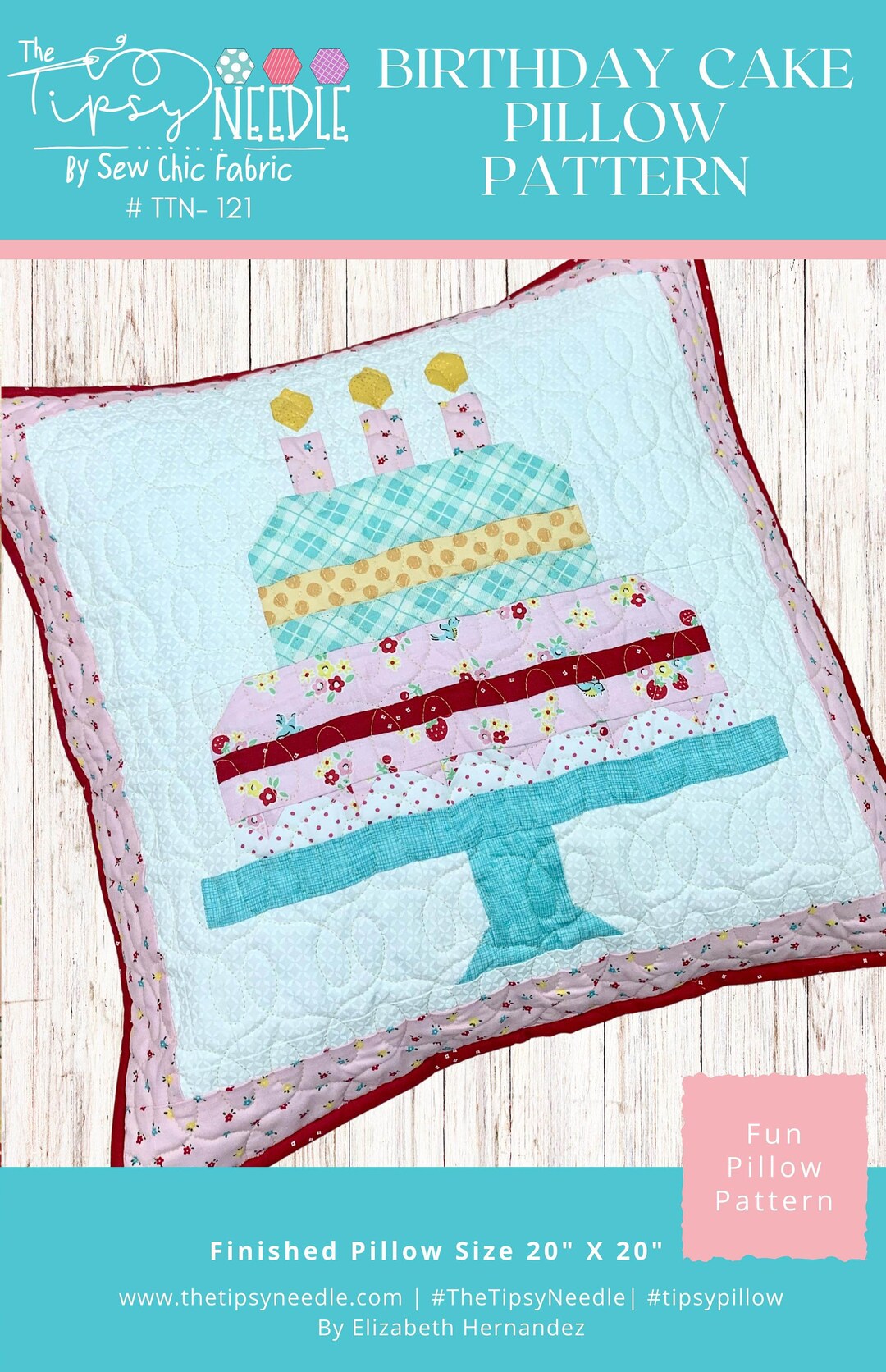 Birthday Cake Pillow Quilt Pattern Printed by the Tipsy Needle - Etsy