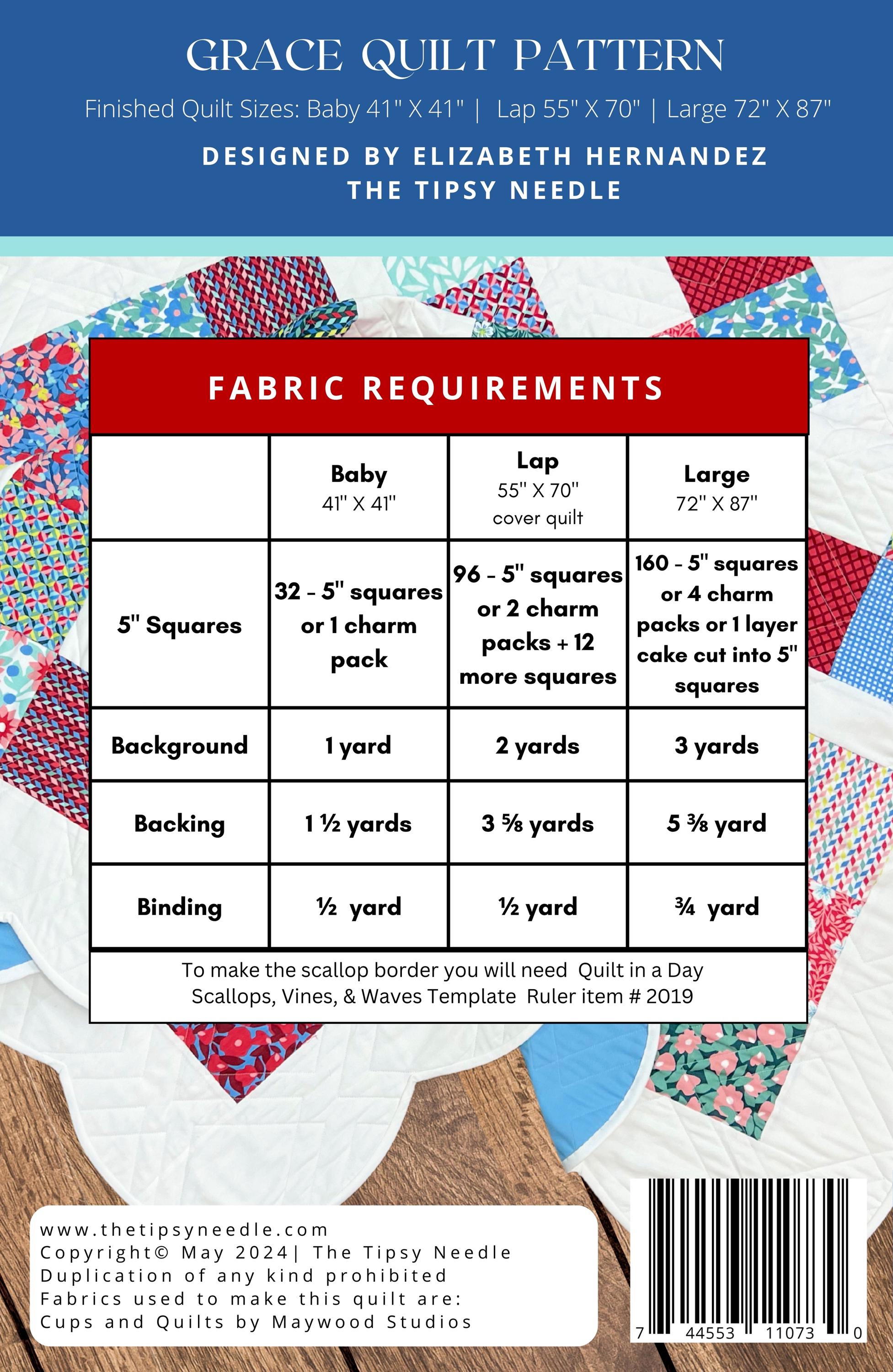 TTN-133 Grace Quilt Pattern PDF Digital Download - Etsy Canada