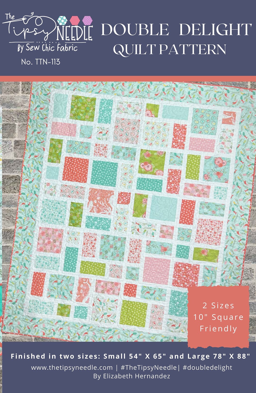 Double Delight Quilt Pattern PDF Digital Download Tipsy Needle - Etsy