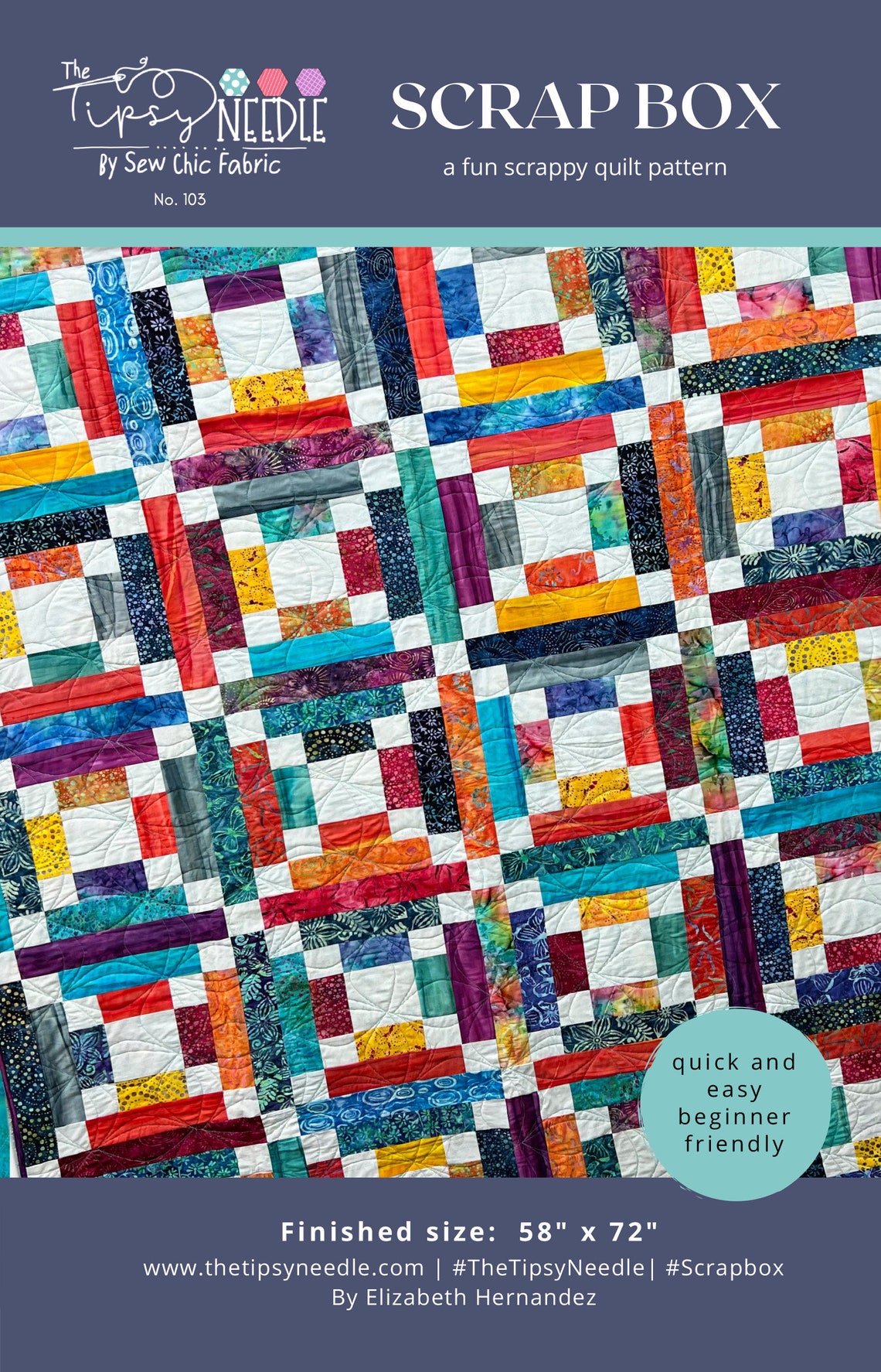 Scrap Box Quilt Pattern PDF Digital Download Tipsy Needle - Etsy