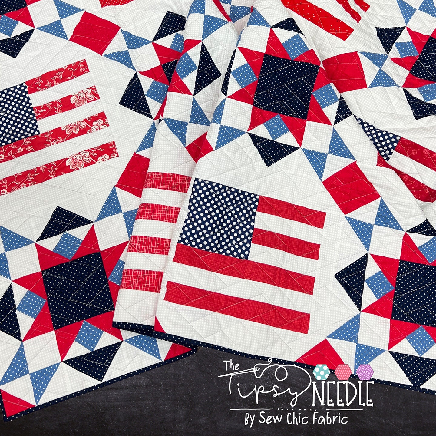 Made in the USA Quilt Pattern PDF Digital Download Tipsy Needle - Etsy