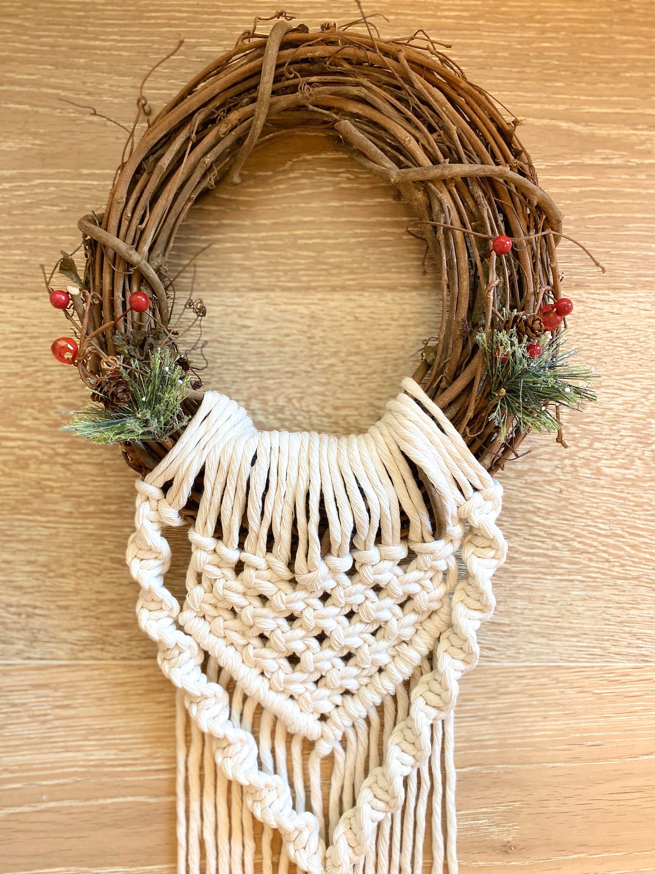 Macrame Christmas Wreath - Etsy