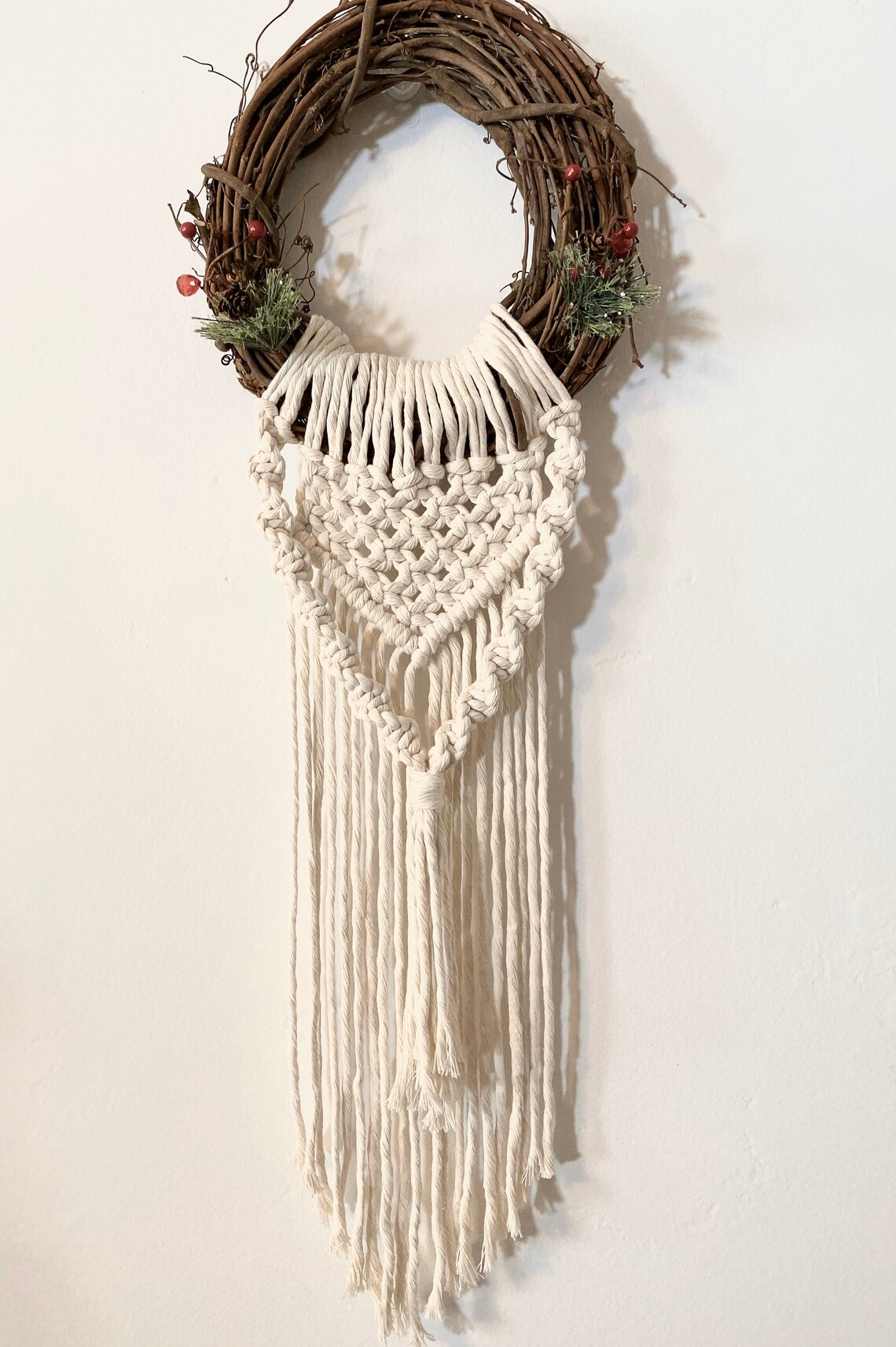Macrame Christmas Wreath - Etsy