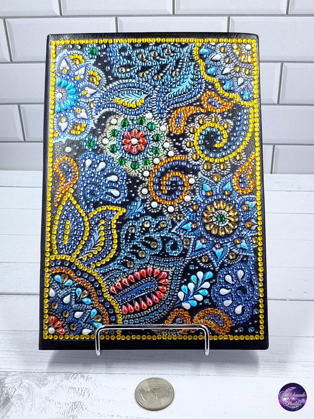 Paisley Bling Notebook, Journal, Grimoire, Diary, Unlined Journal, Gift ...