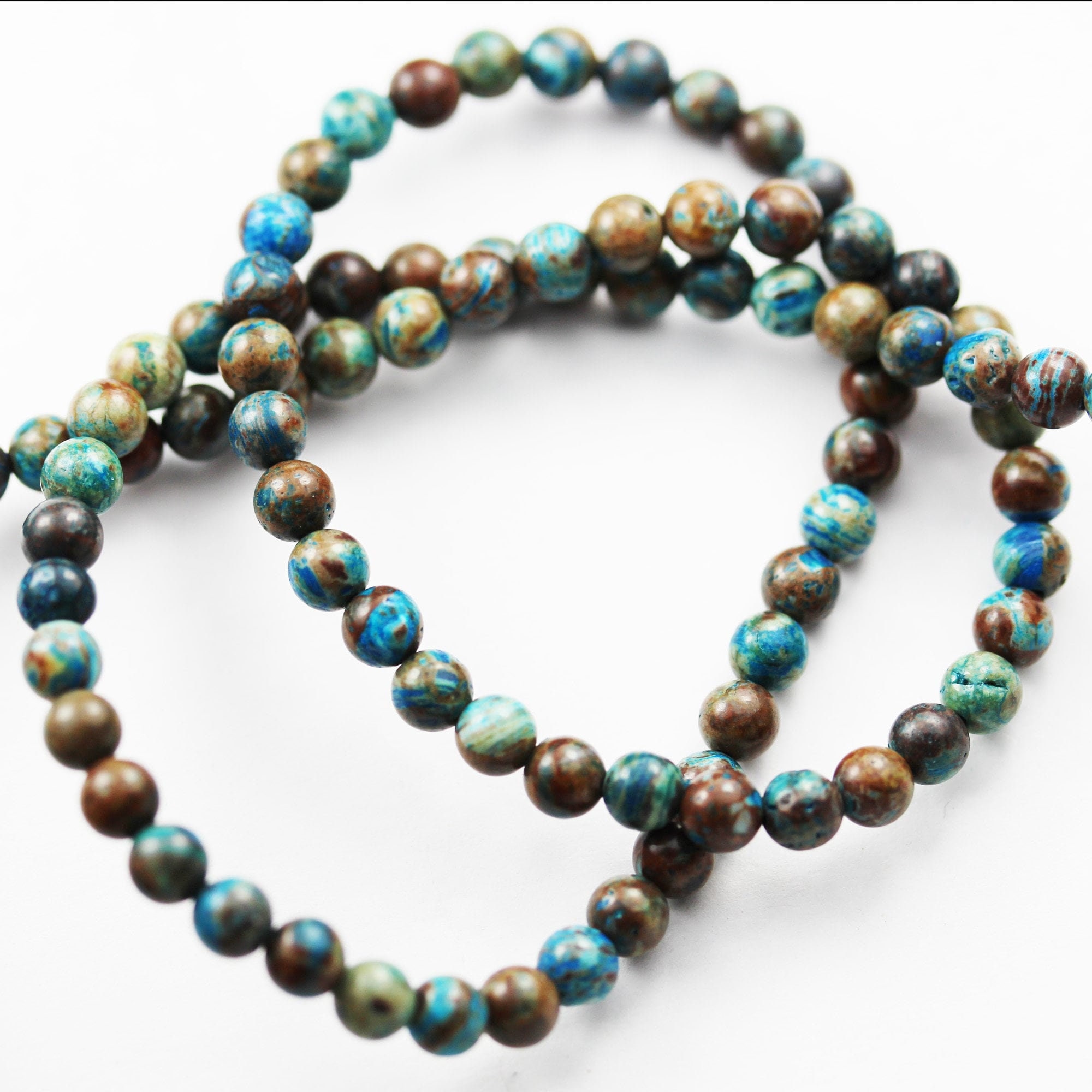 10mm Round Blue Calsilica Jasper aqua Terra Jasper Gemstone - Etsy Canada